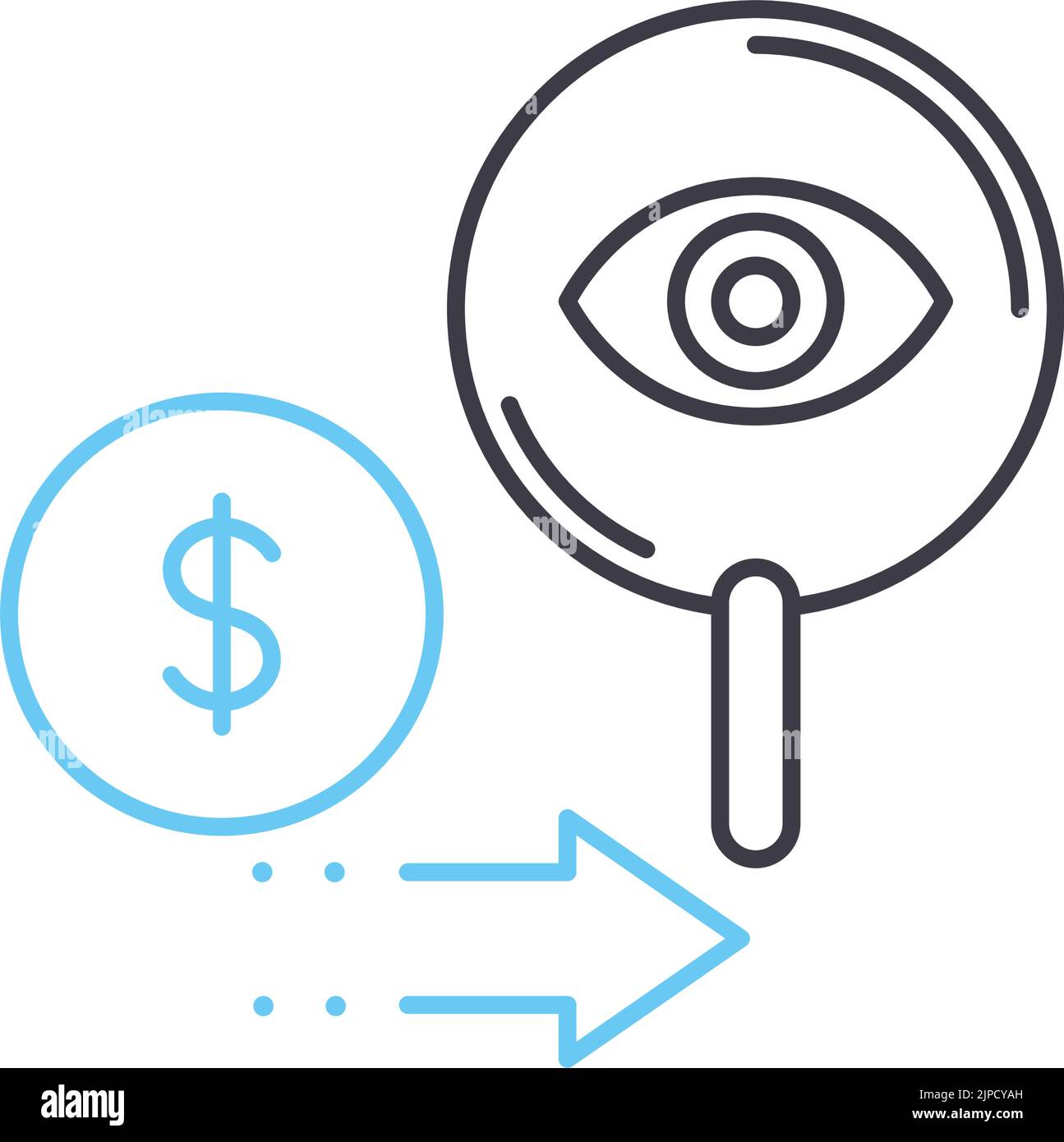 no hidden charges line icon, outline symbol, vector illustration ...