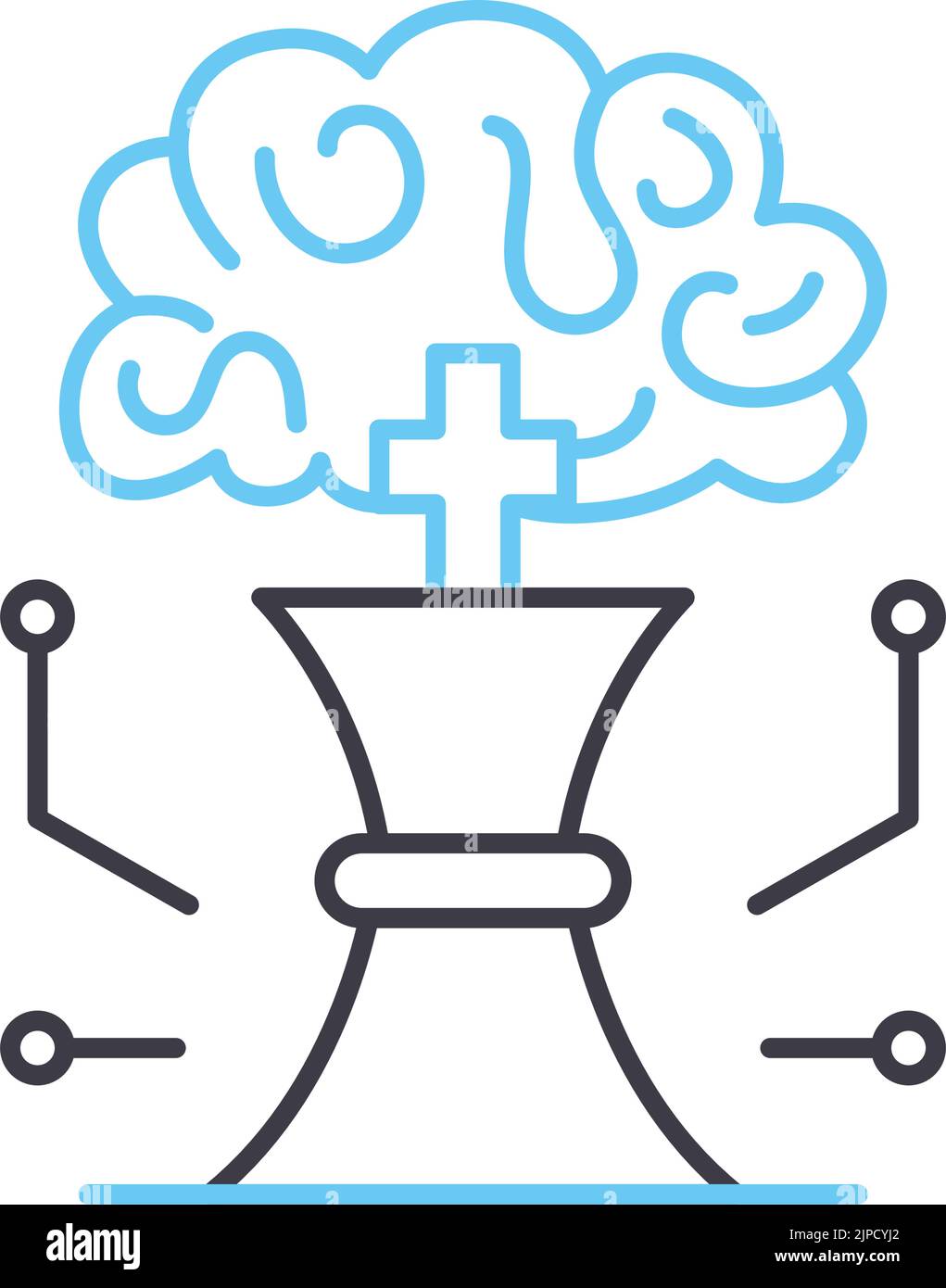 Work thinking icon outline Cut Out Stock Images & Pictures - Alamy
