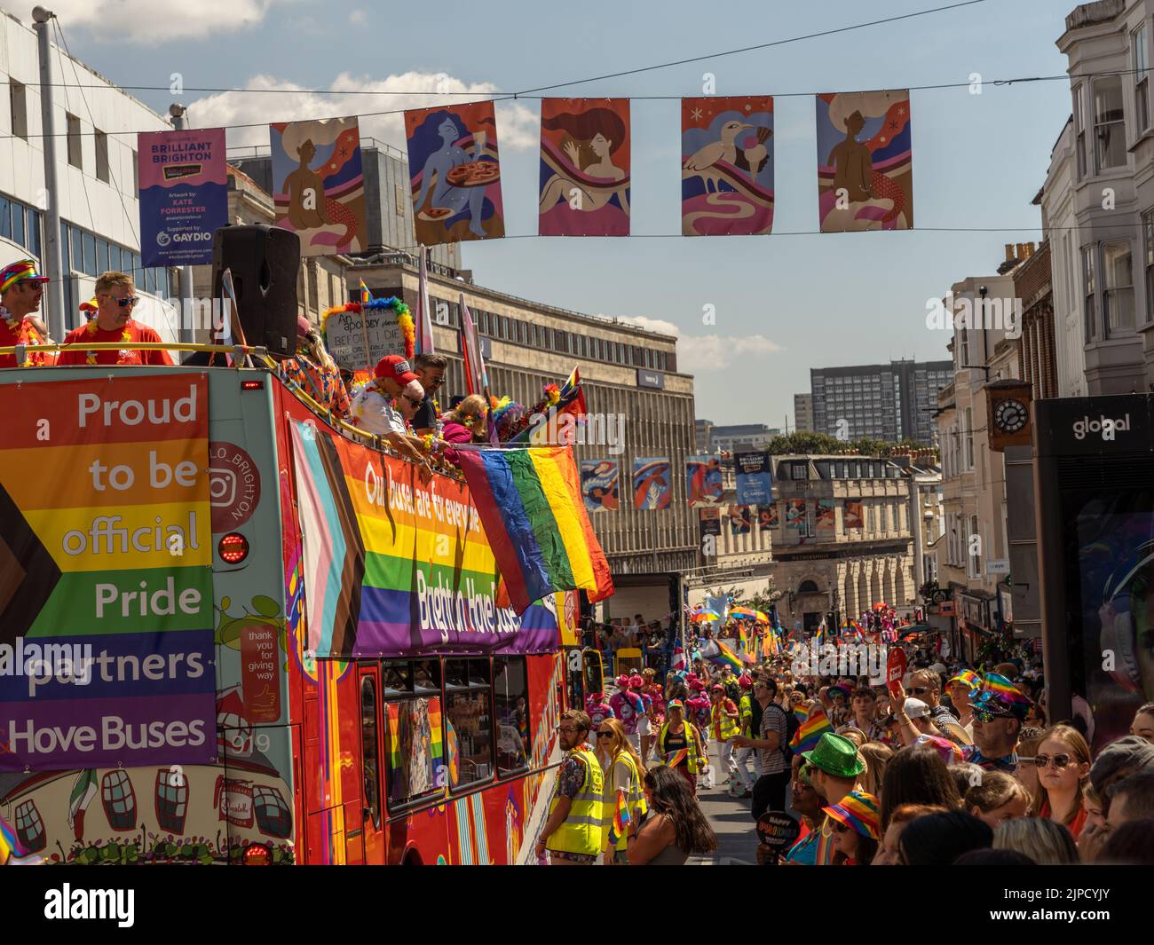 Brighton Pride Parade Flag Stock Photo - Alamy
