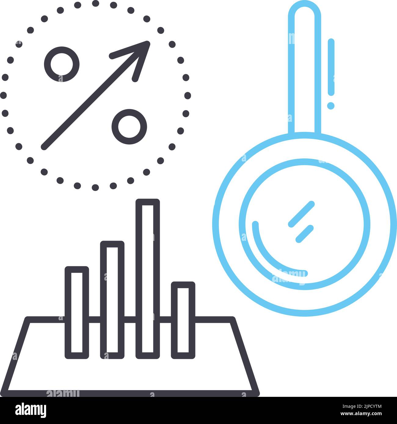 marketing analytics line icon, outline symbol, vector illustration ... marketing analytics line icon, outline symbol, vector illustration ...