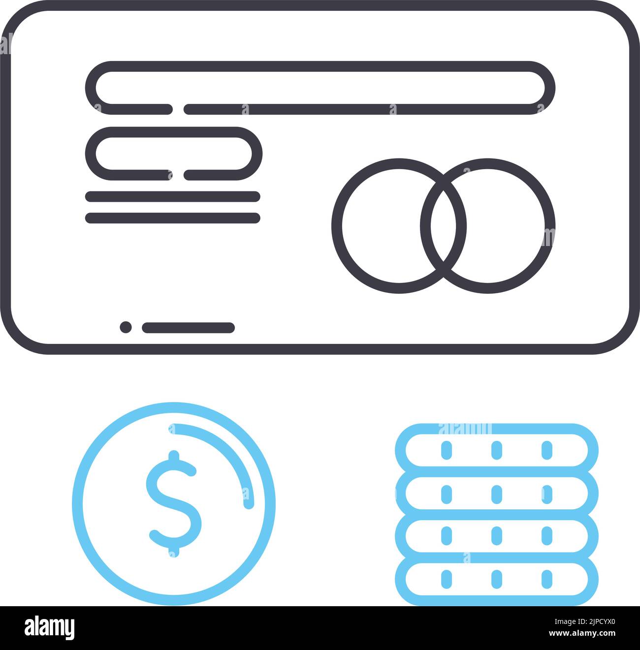 funds financing line icon, outline symbol, vector illustration, concept ...