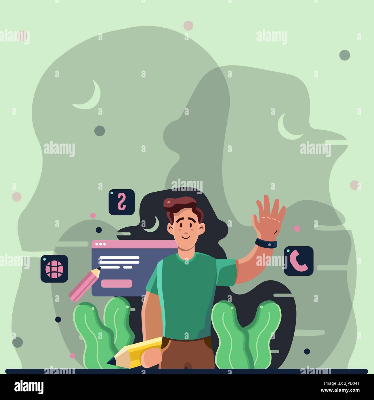 Businessman Drawing Business Graph And Presenting Ideas For Progress ...