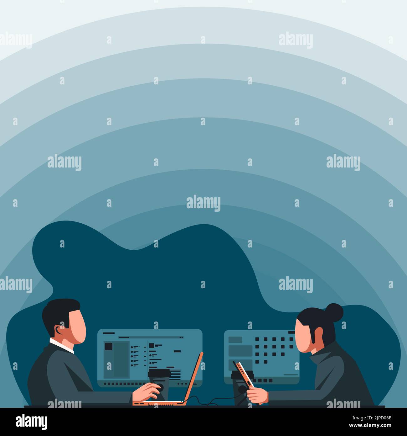 Two Colleagues Meeting Discussing Future Project Ideas Stock Vector ... Two Colleagues Meeting Discussing Future Project Ideas Stock Vector ...