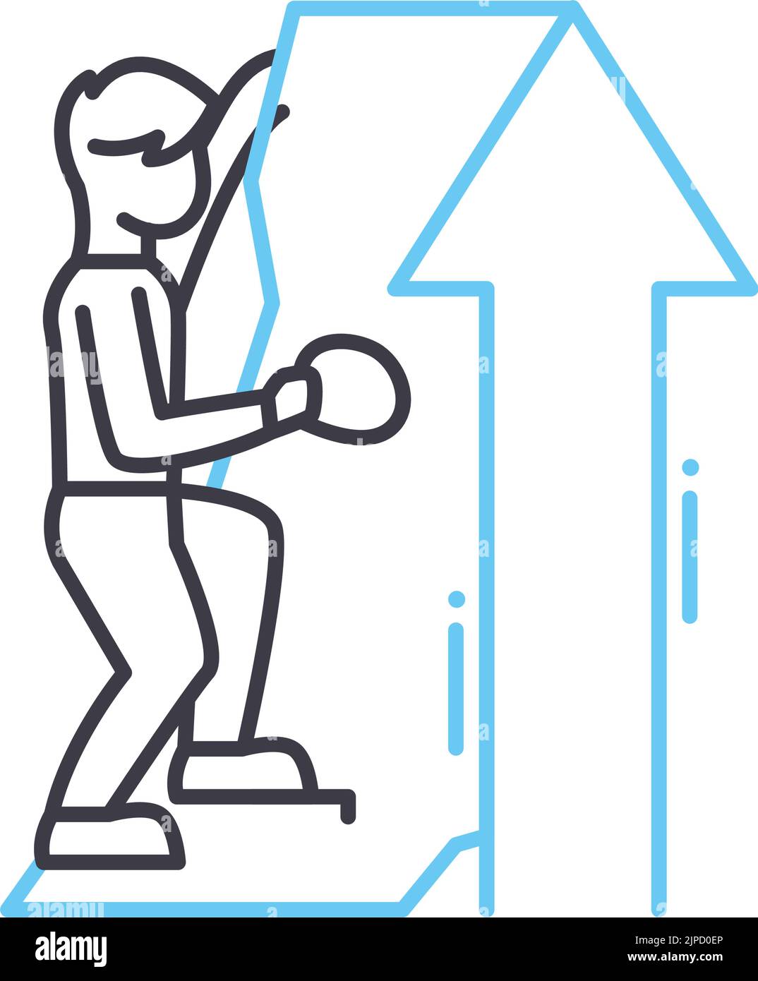 personal development line icon, outline symbol, vector illustration ...