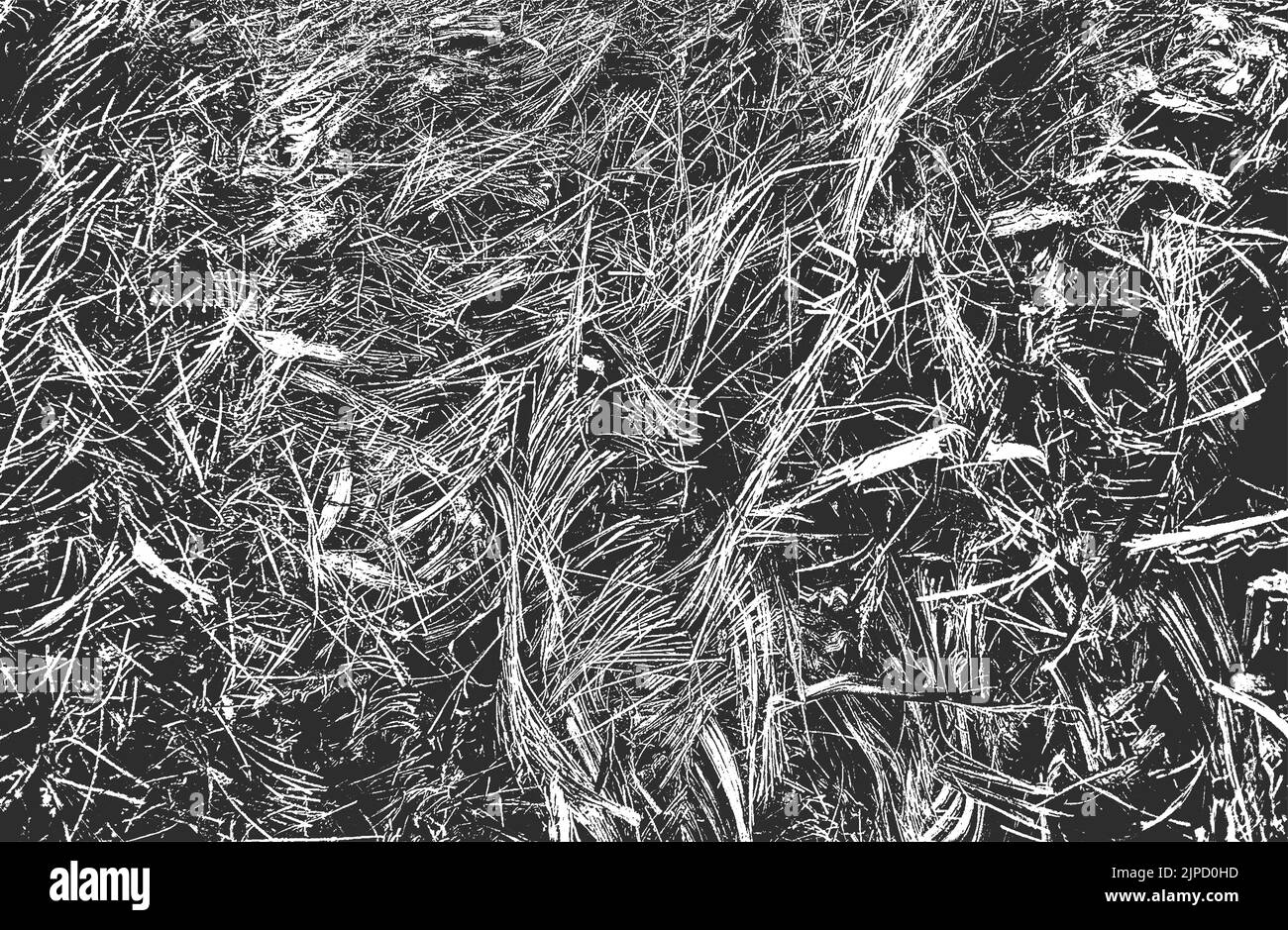 Distressed overlay grass stem texture on the ground. grunge black and ...