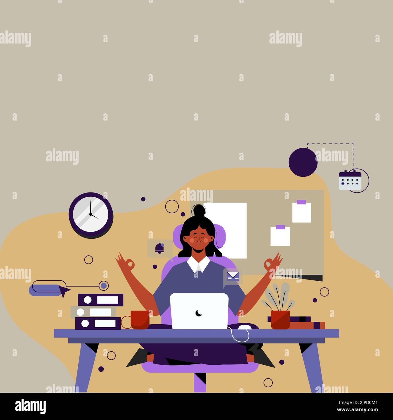 Tidy Workspace Setup, Smart Office Arrangement, Study Table Stock ...