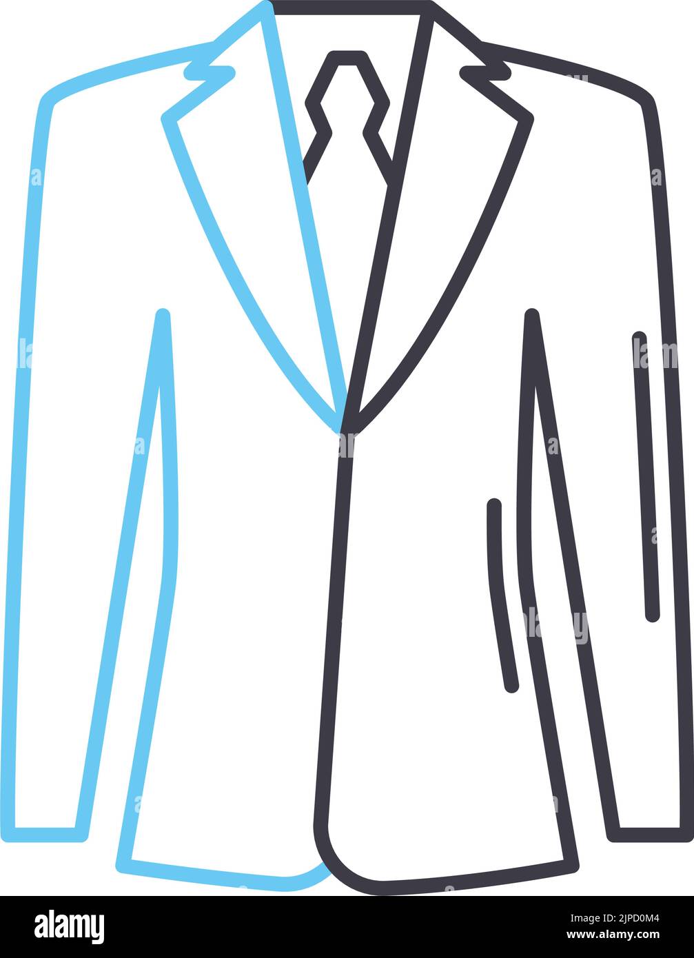 suit line icon, outline symbol, vector illustration, concept sign Stock ...