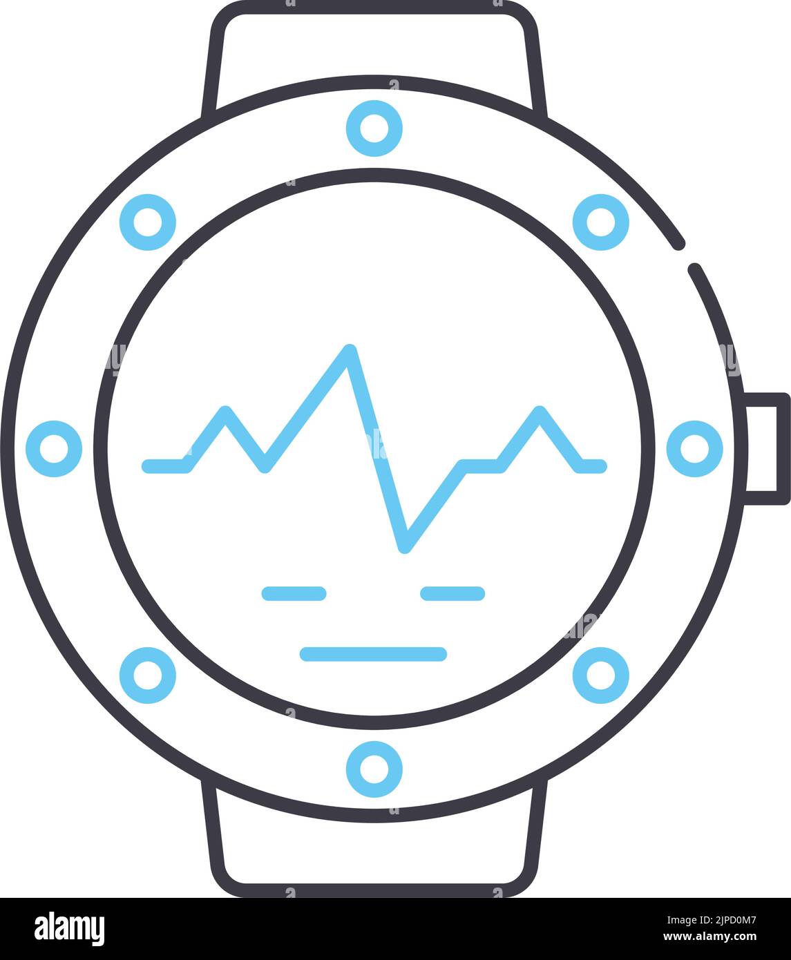 heart rate line icon, outline symbol, vector illustration, concept sign ...