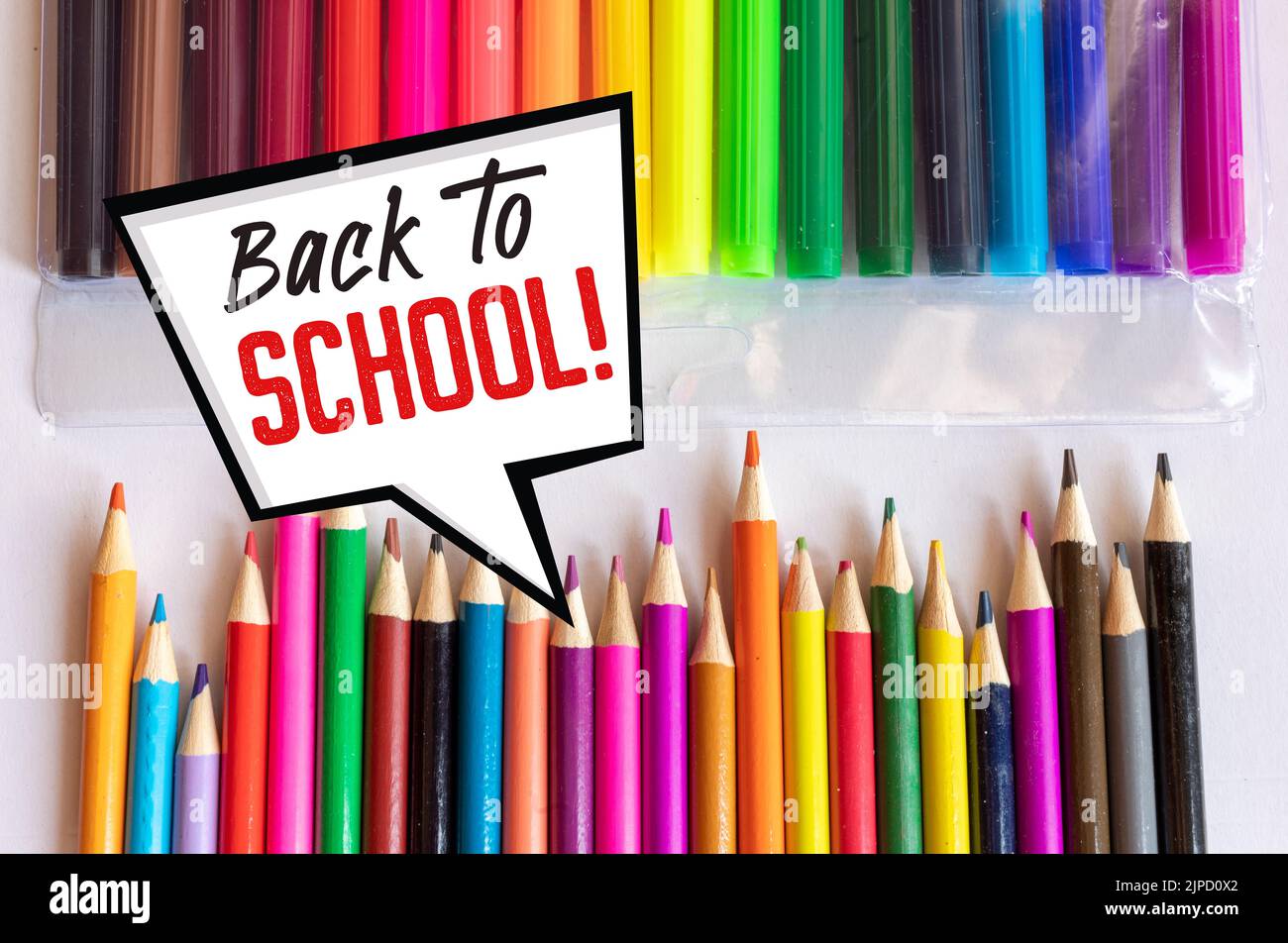 Wooden Crayons and Flomasters Ready For Back to School illustration ...