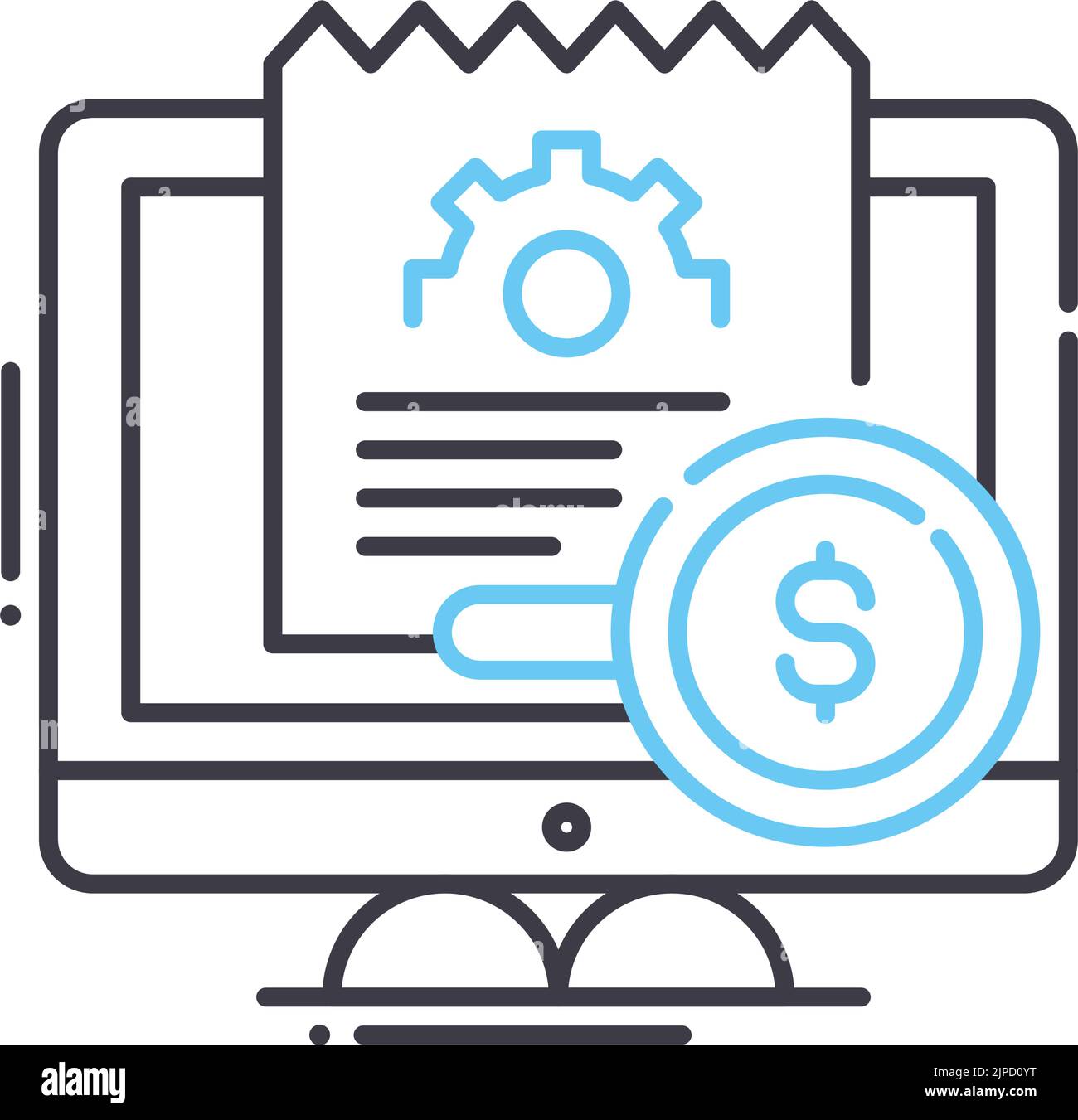 job line icon, outline symbol, vector illustration, concept sign Stock ...