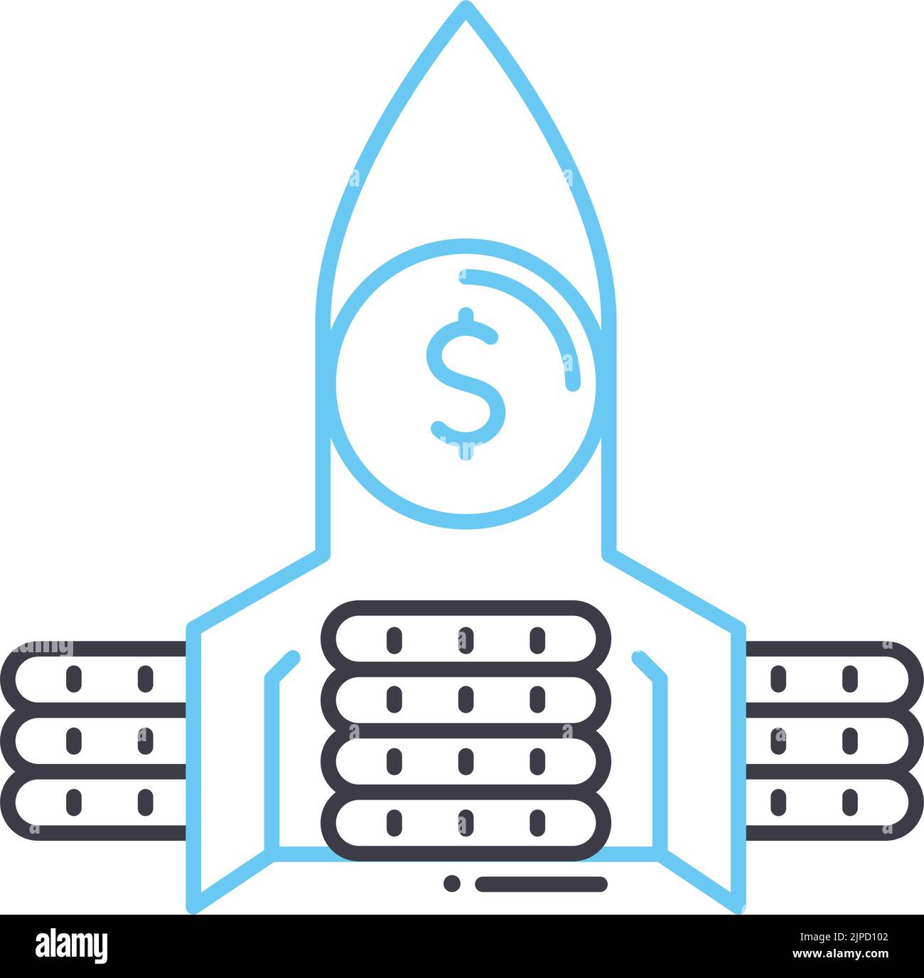 venture capital line icon, outline symbol, vector illustration, concept ...