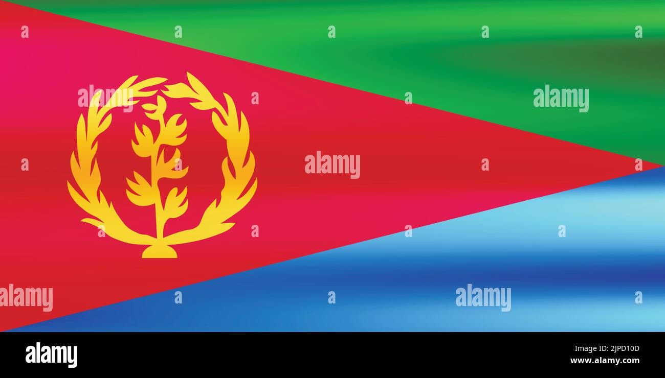 Flag Of Eritrea Eritrean National Symbol In Official Colors Template