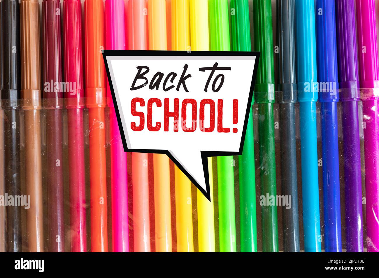 Colorful Flomasters are Ready For Back to School background Stock Photo ...