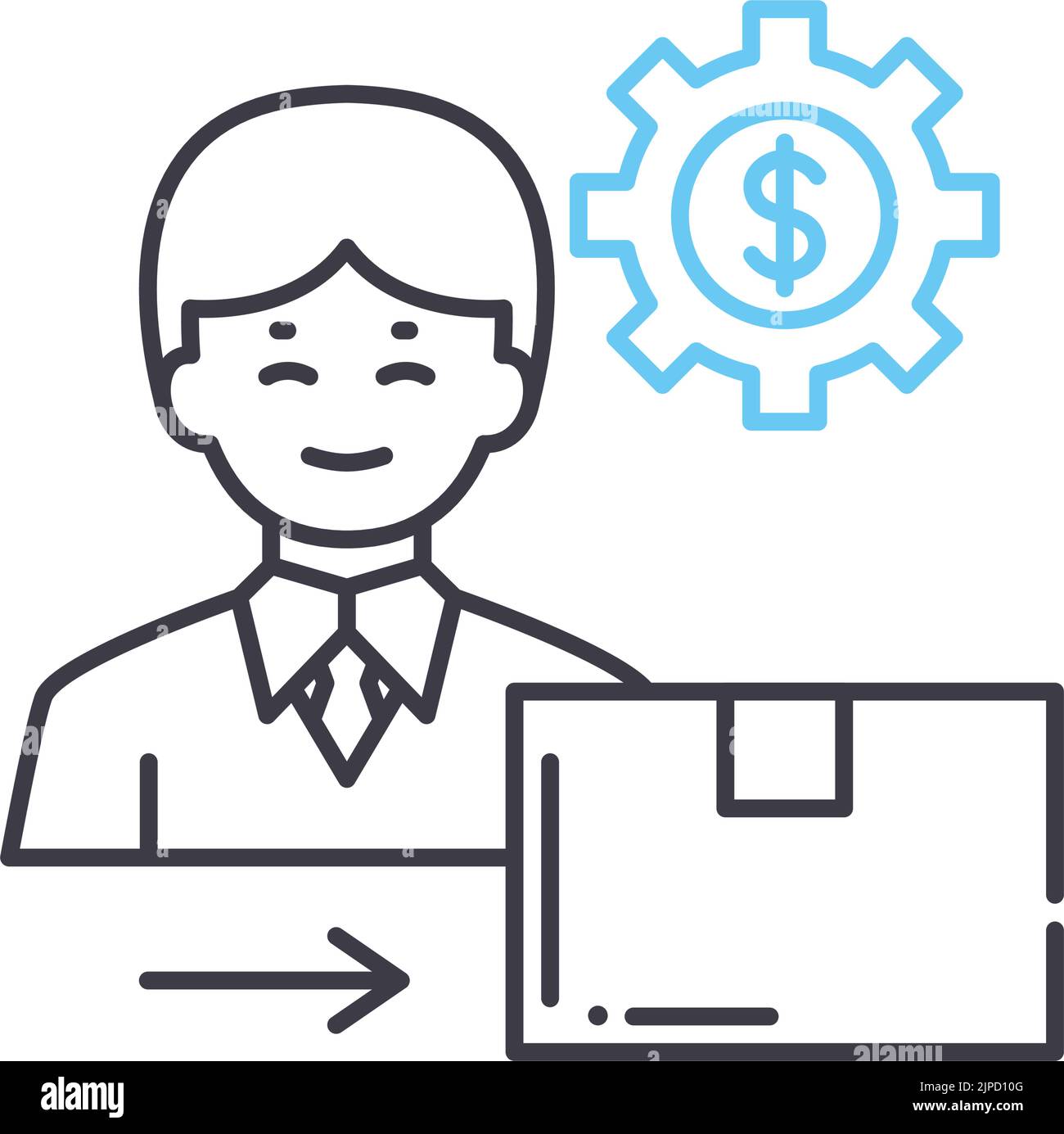 product owner line icon, outline symbol, vector illustration, concept sign Stock Vector Image ...