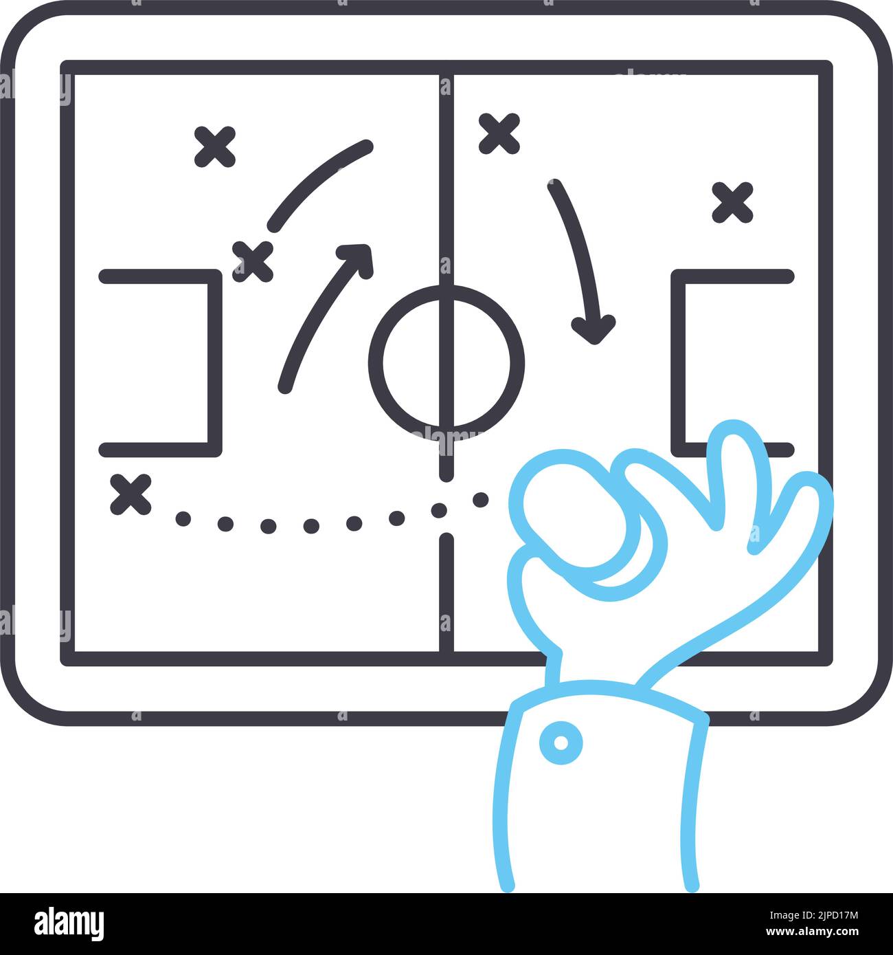 tectics and strategy line icon, outline symbol, vector illustration, concept sign Stock Vector ...