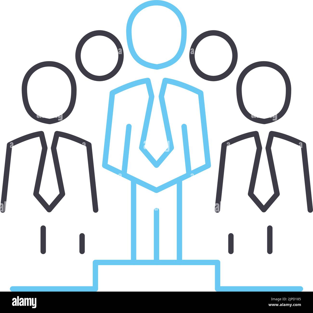 Hierarchy Line Icon Outline Symbol Vector Illustration Concept Sign
