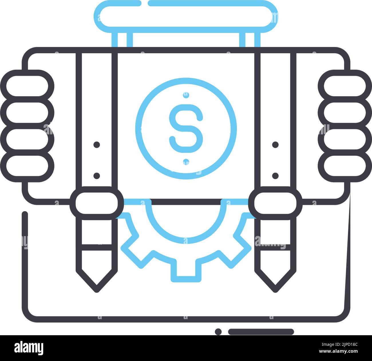 smart project line icon, outline symbol, vector illustration, concept ...