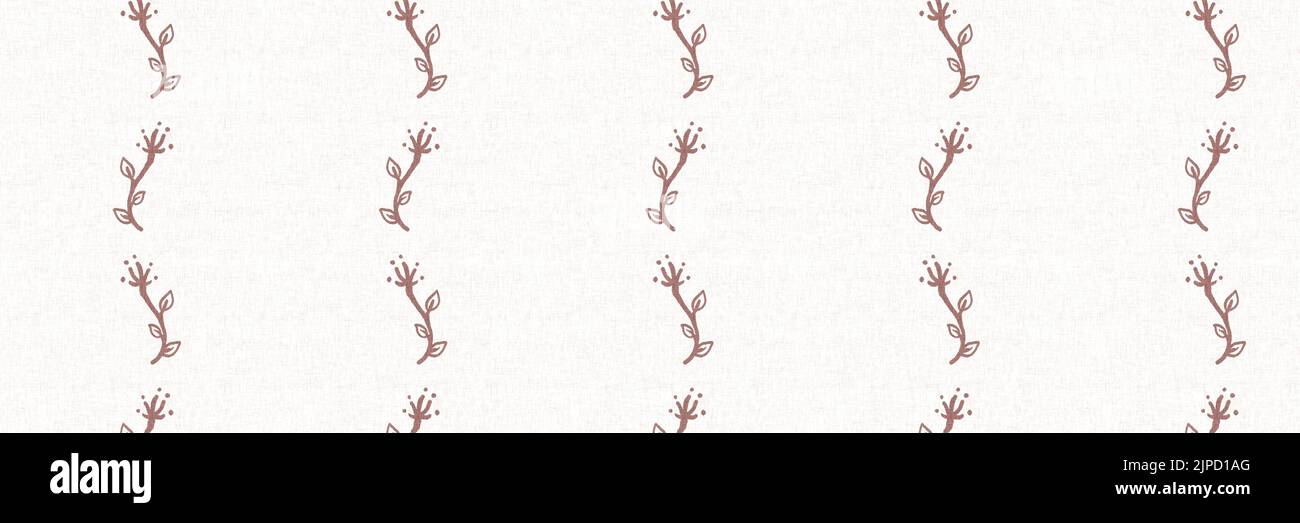 Gender neutral foliage leaf seamless raster border. Simple whimsical 2 ...