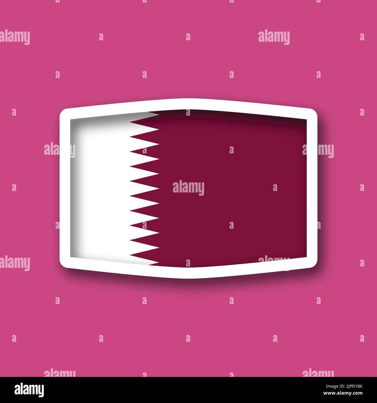 An illustration of the Qatar flag Stock Vector Image & Art - Alamy