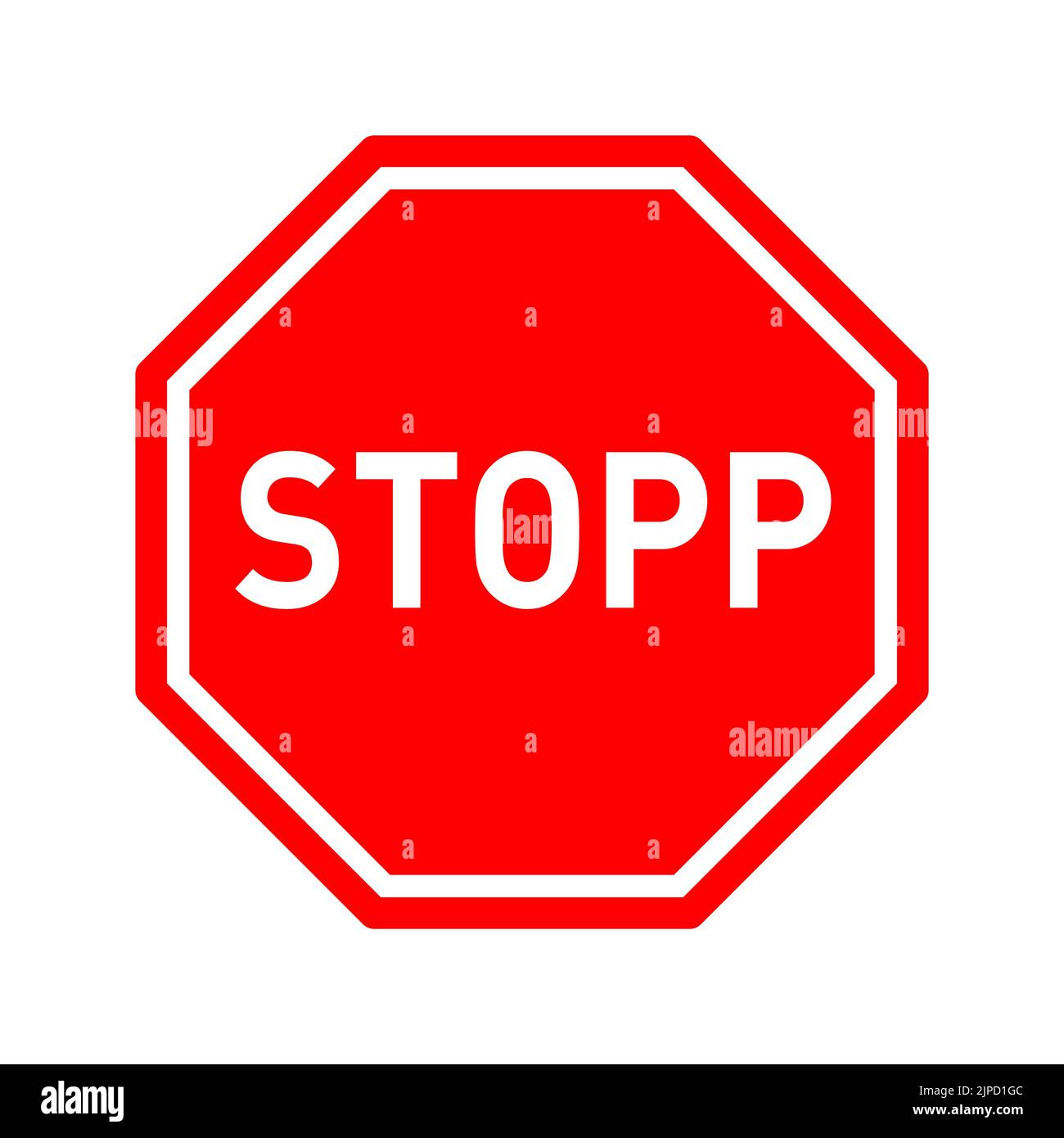 German stop road sign Cut Out Stock Images & Pictures - Alamy