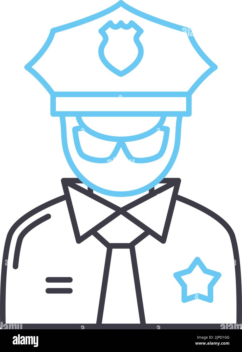 Police operator illustration vector Cut Out Stock Images & Pictures - Alamy