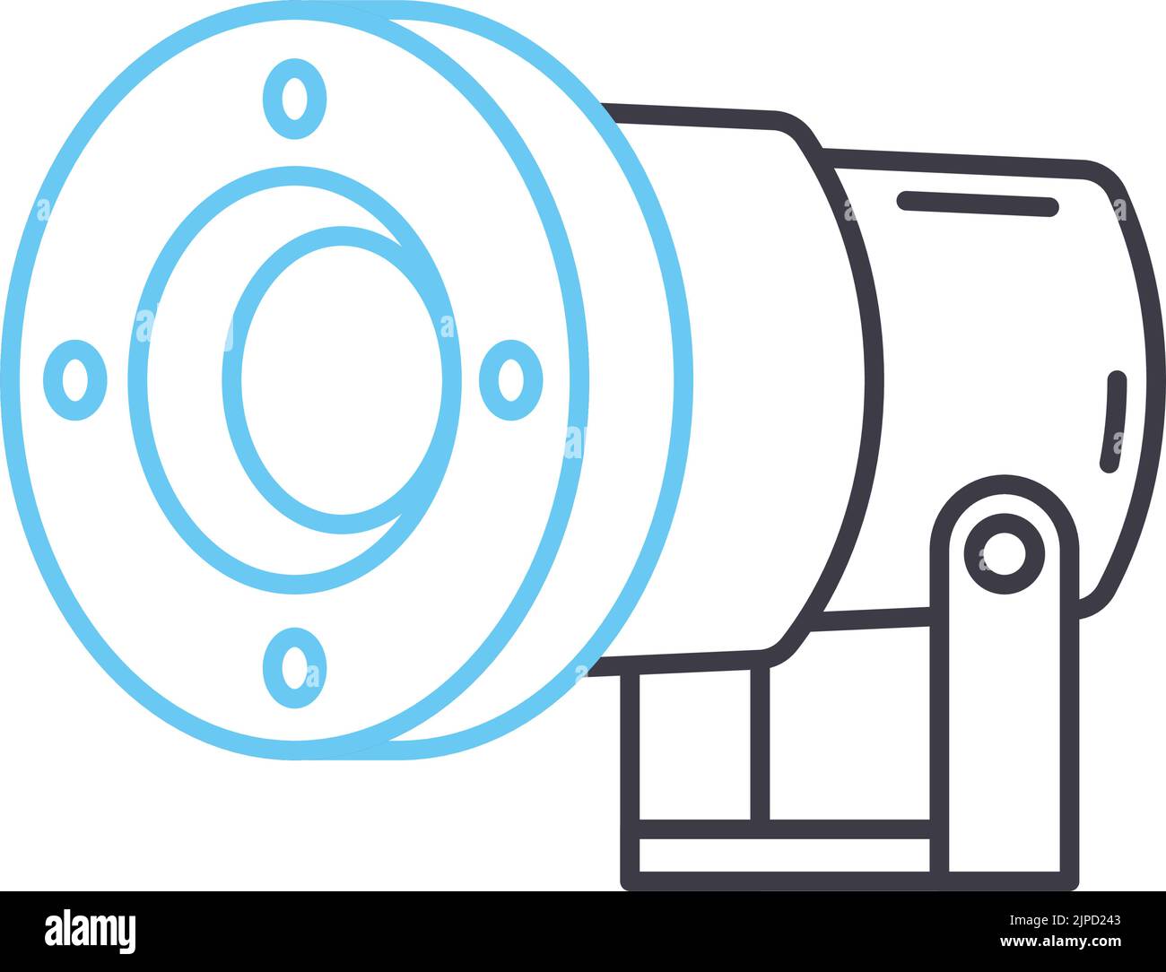 headlight line icon, outline symbol, vector illustration, concept sign ...