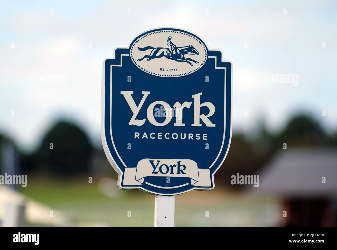 Signage at York Racecourse. Picture date: Wednesday August 17, 2022 ...