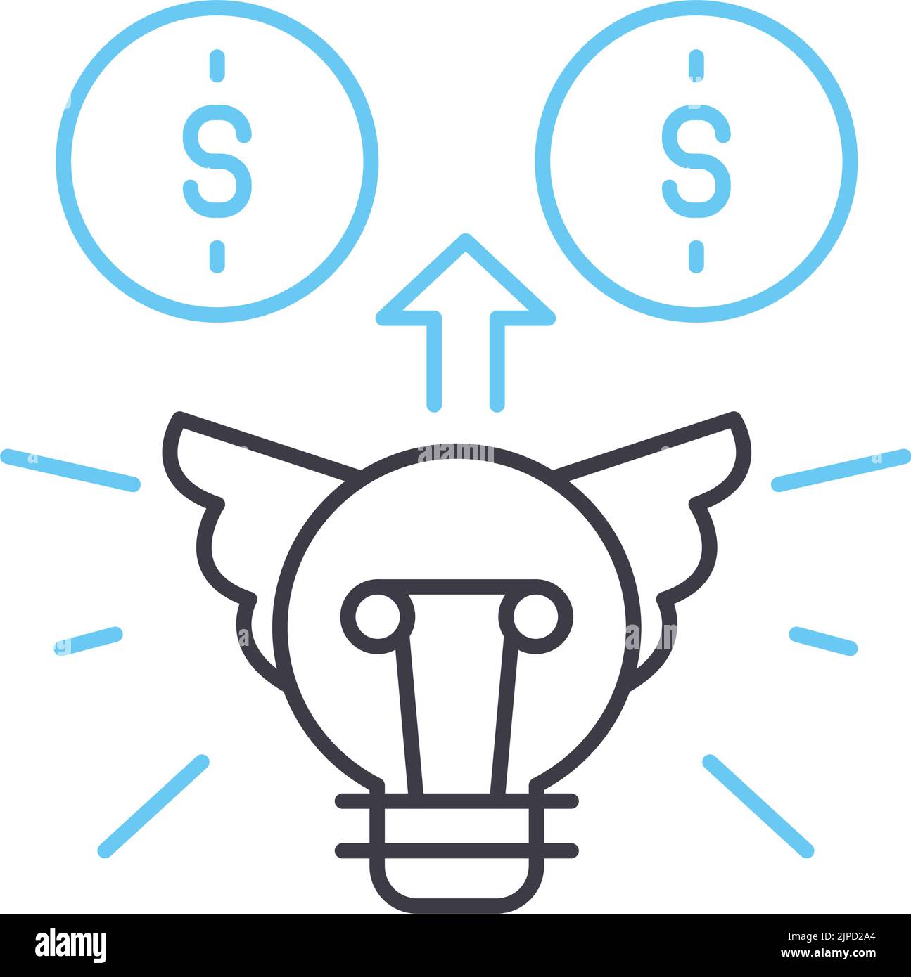rich ideas line icon, outline symbol, vector illustration, concept sign ...