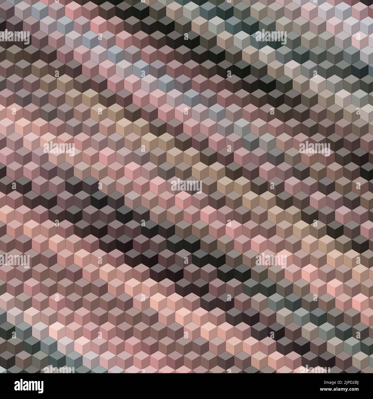 Illustration of Colorful isometric 3D cube with abstract multicolor ...