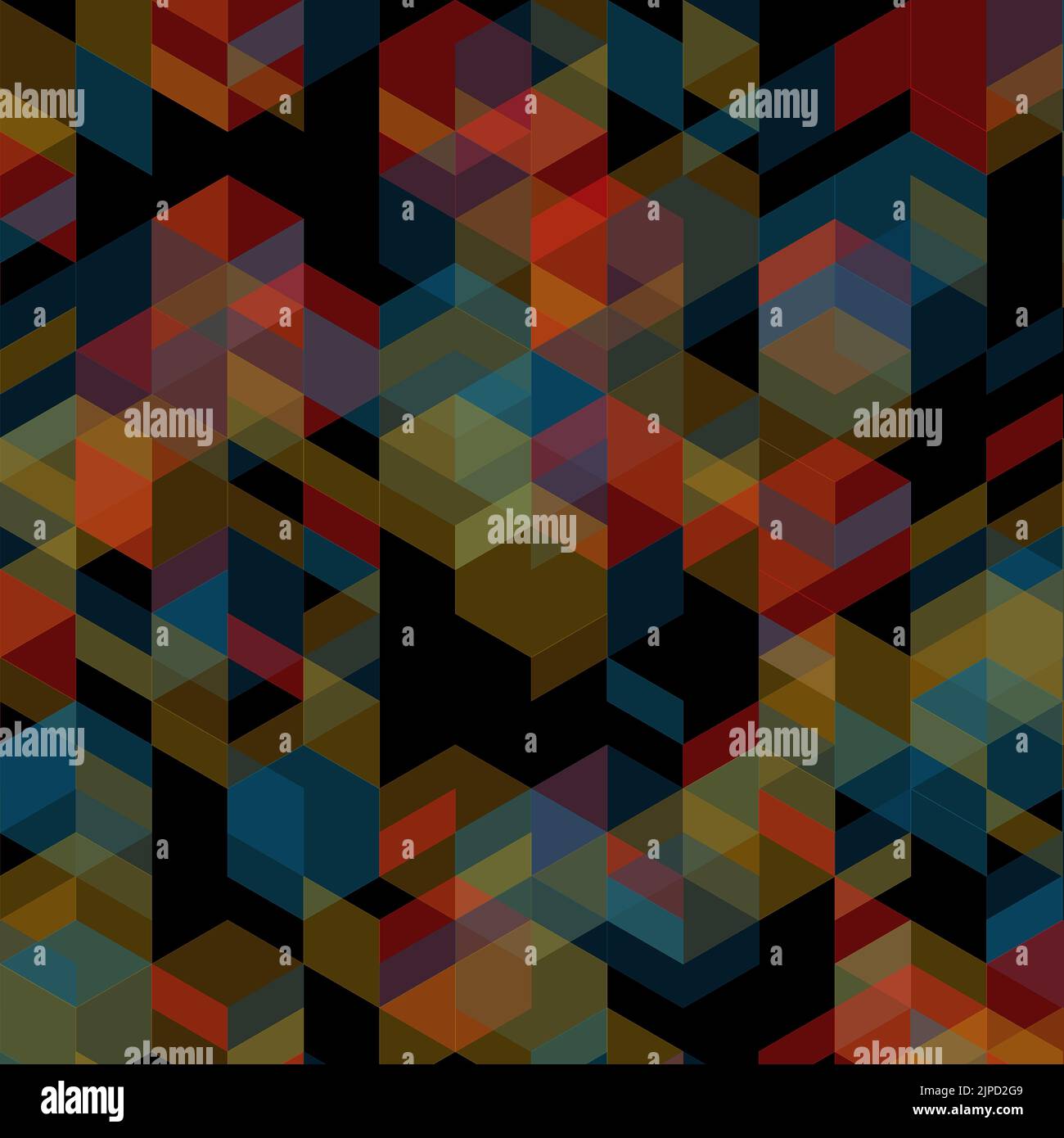 Abstract decorative illustration of hexagon and triangular Grid shape ...