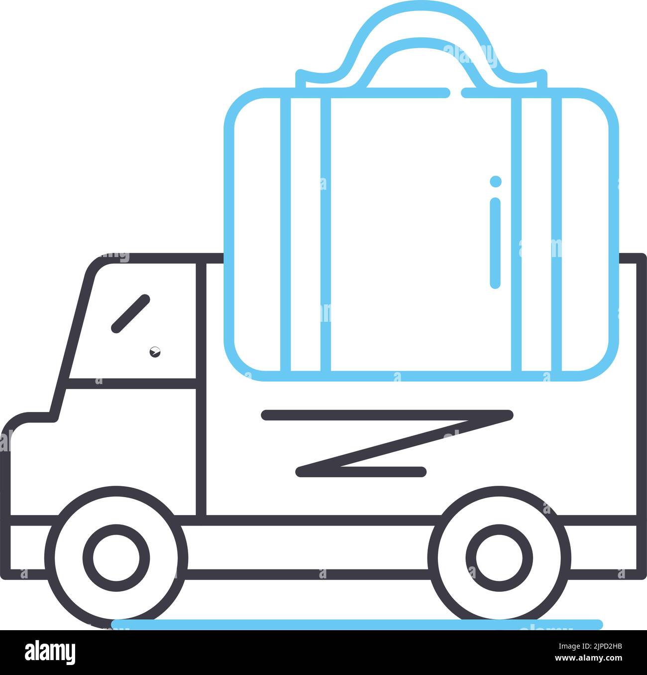 moving help line icon, outline symbol, vector illustration, concept ...