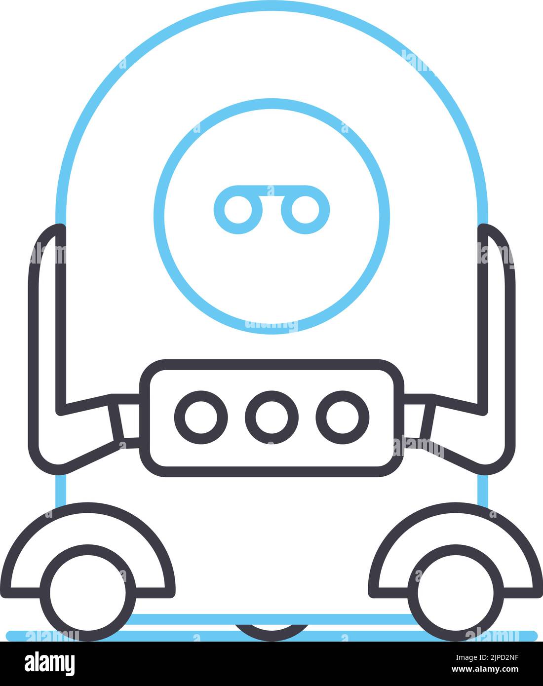 personal droid line icon, outline symbol, vector illustration, concept ...