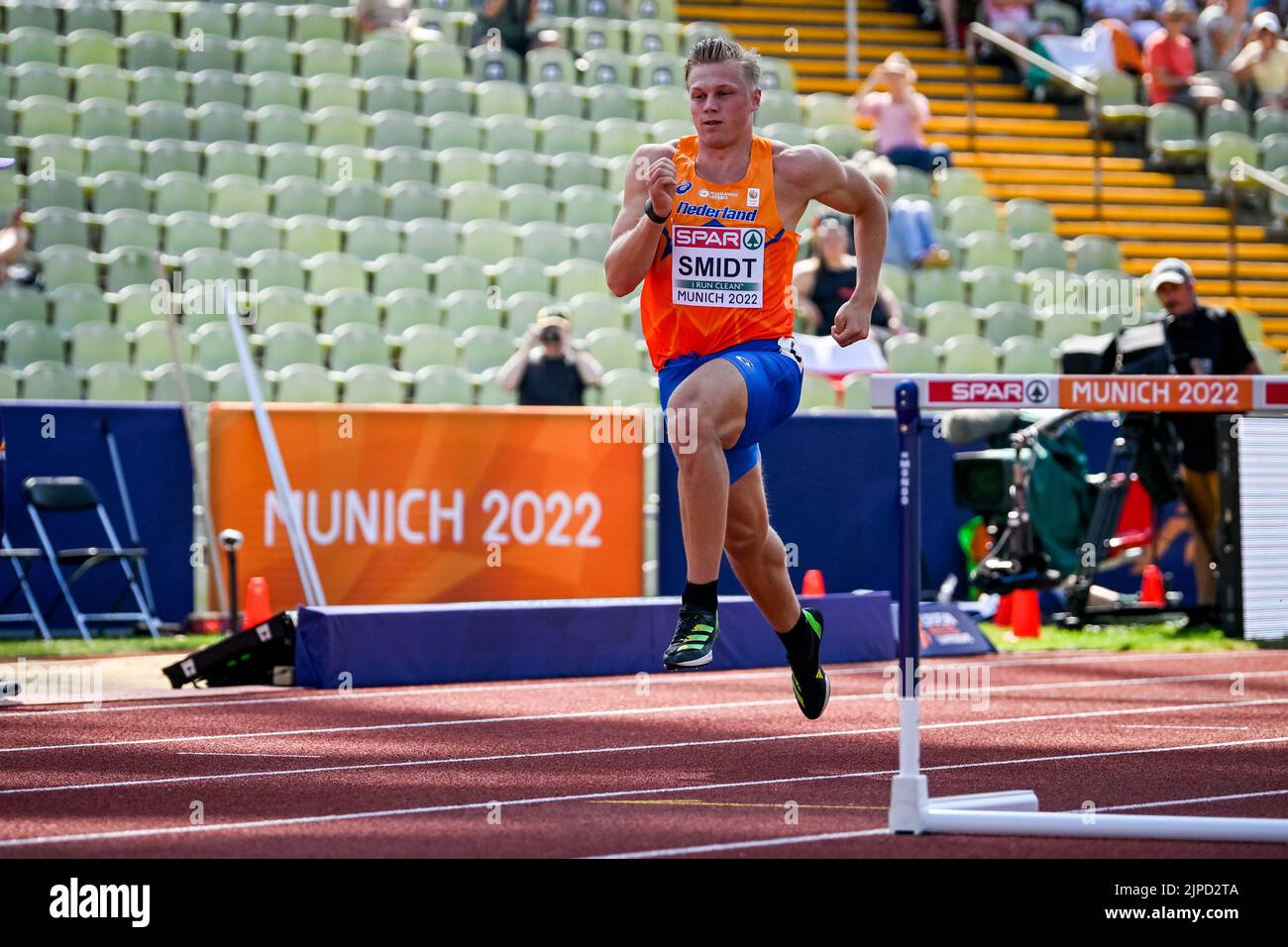 MUNICH, GERMANY - AUGUST 17: Nick Smidt of the Netherlands competing in ...