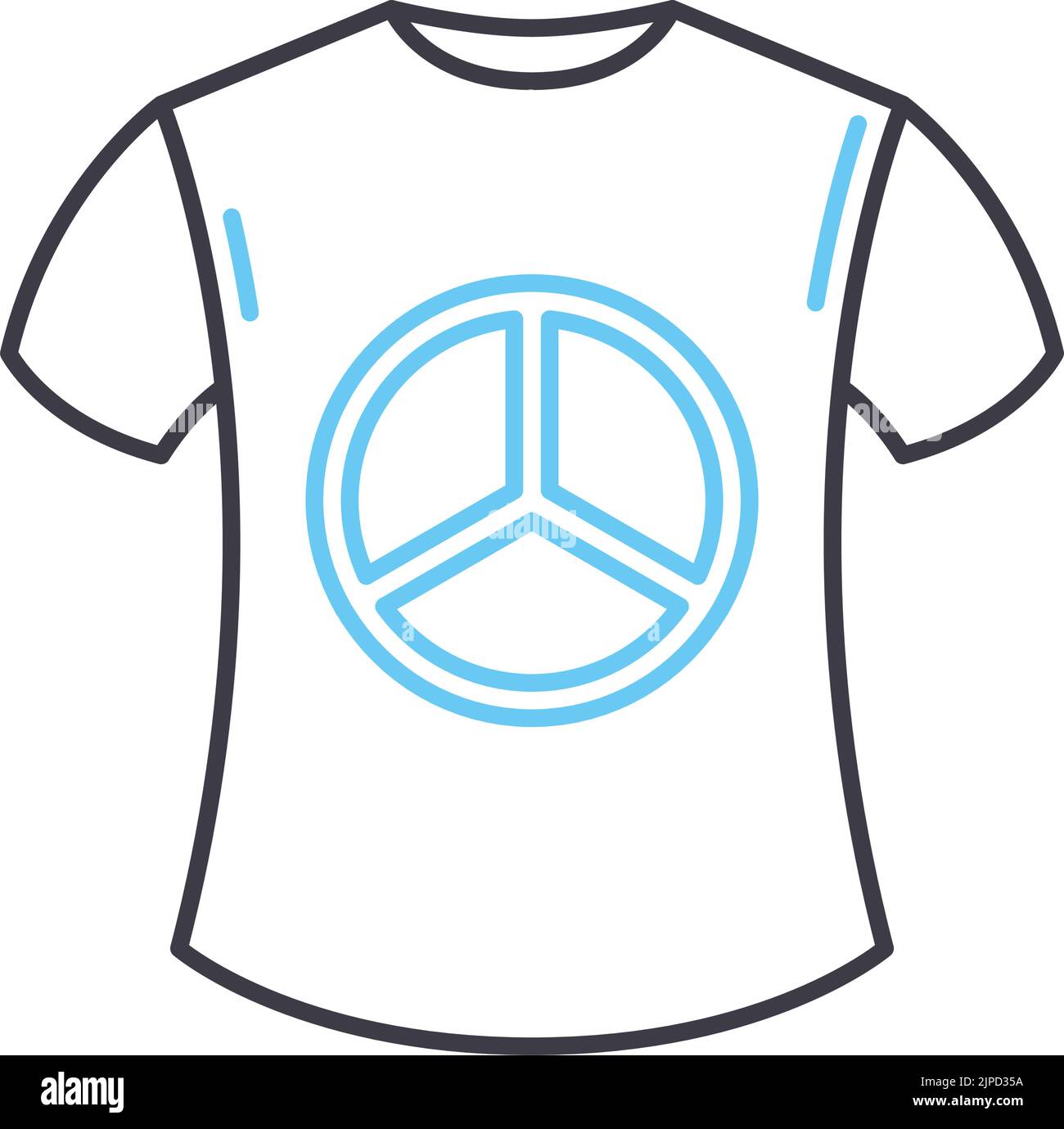 shirt line icon, outline symbol, vector illustration, concept sign ...