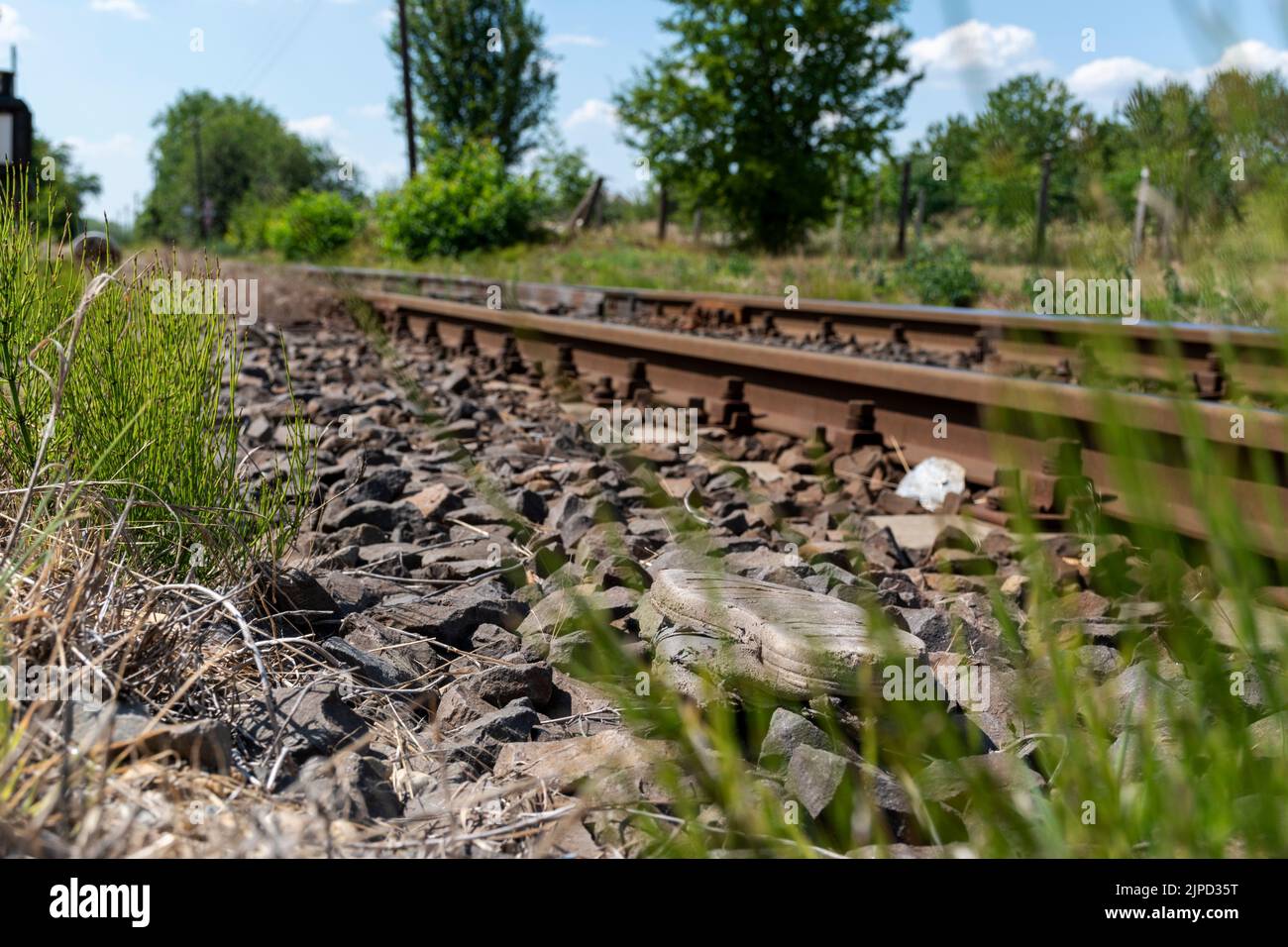 Railway track landscape hi-res stock photography and images - Alamy