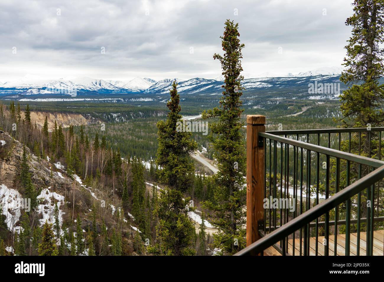 Denali Canyon as seen from Grande Dernali Lodge in Denali, Alaska Stock ...