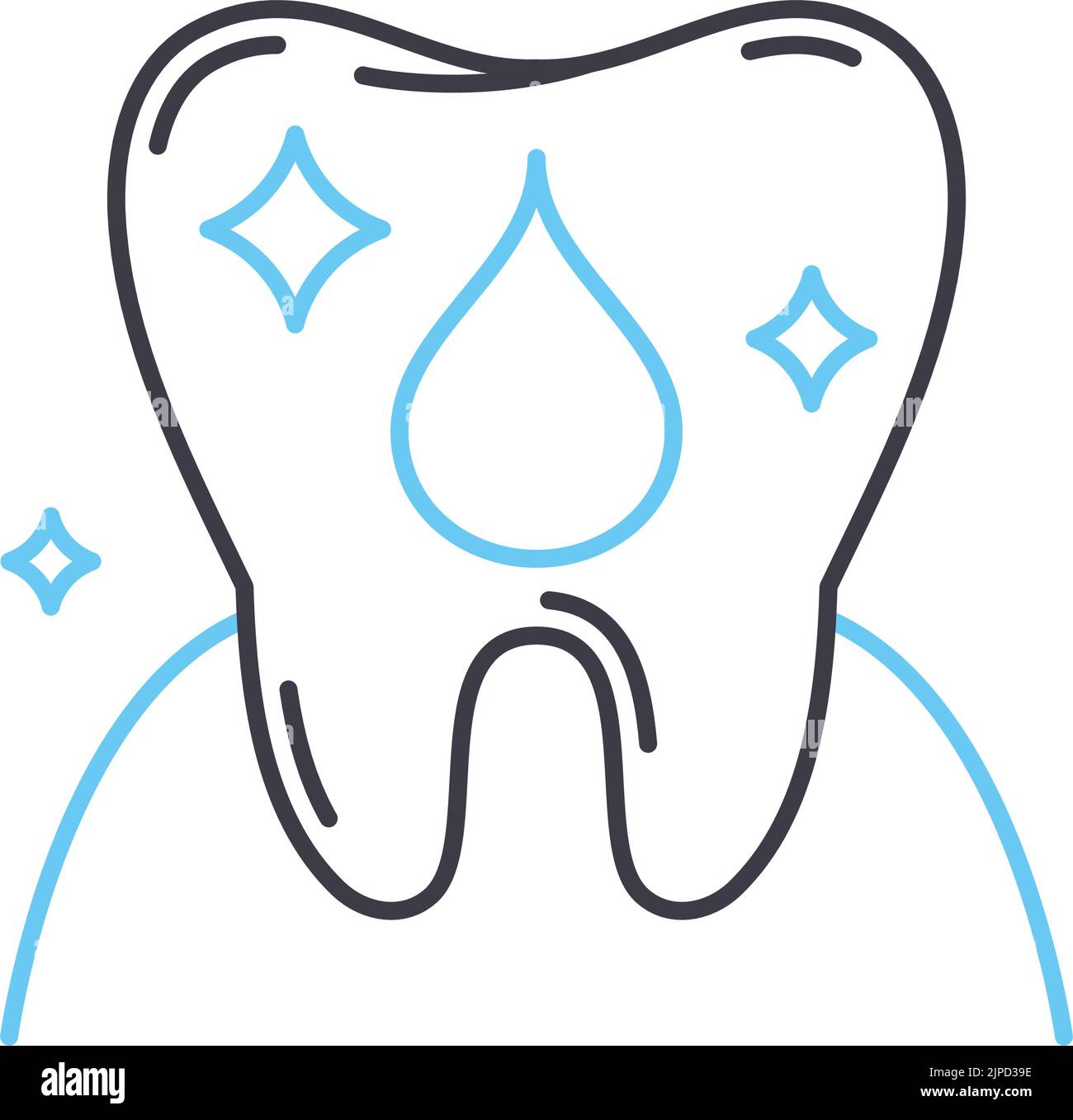 whitening line icon, outline symbol, vector illustration, concept sign ...