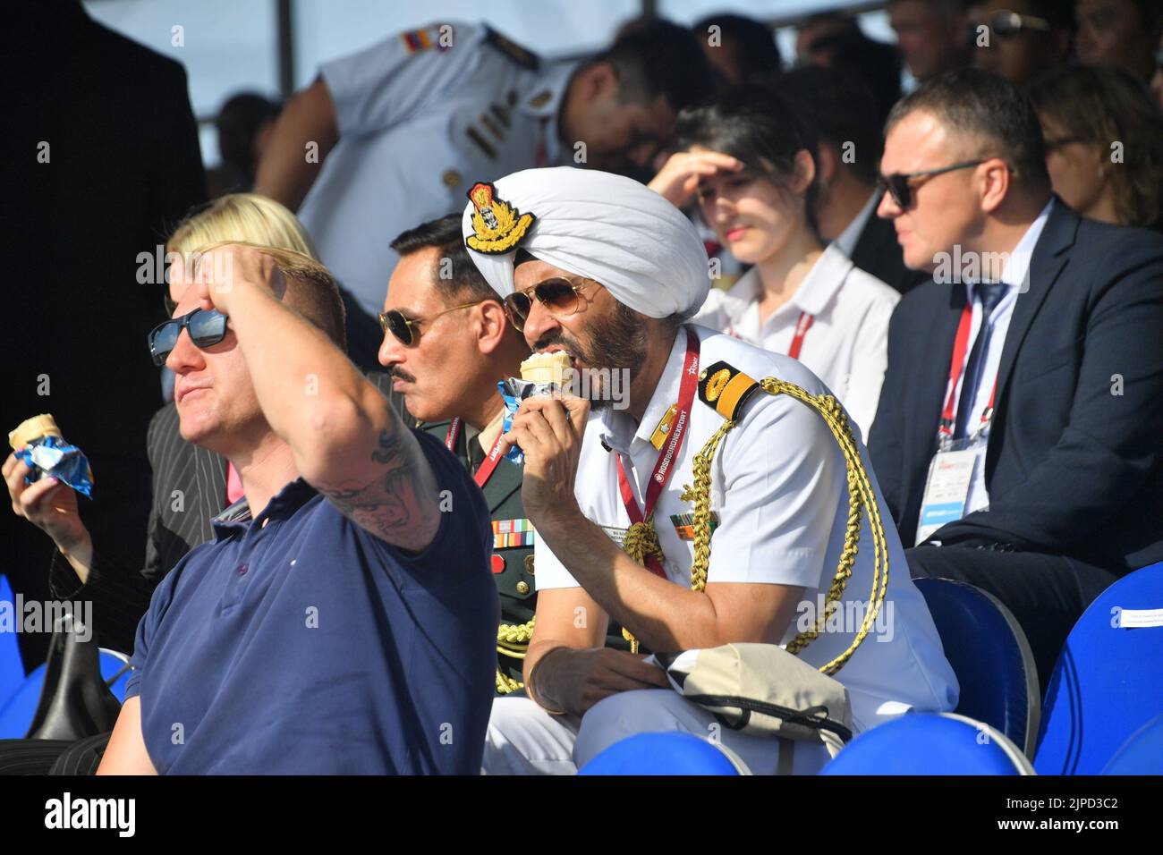 Moscow region. Visitors at opening of the international military and ...