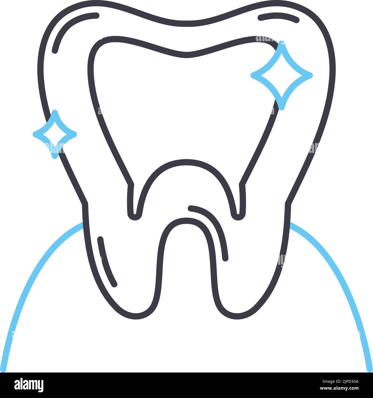 teeth line icon, outline symbol, vector illustration, concept sign ...