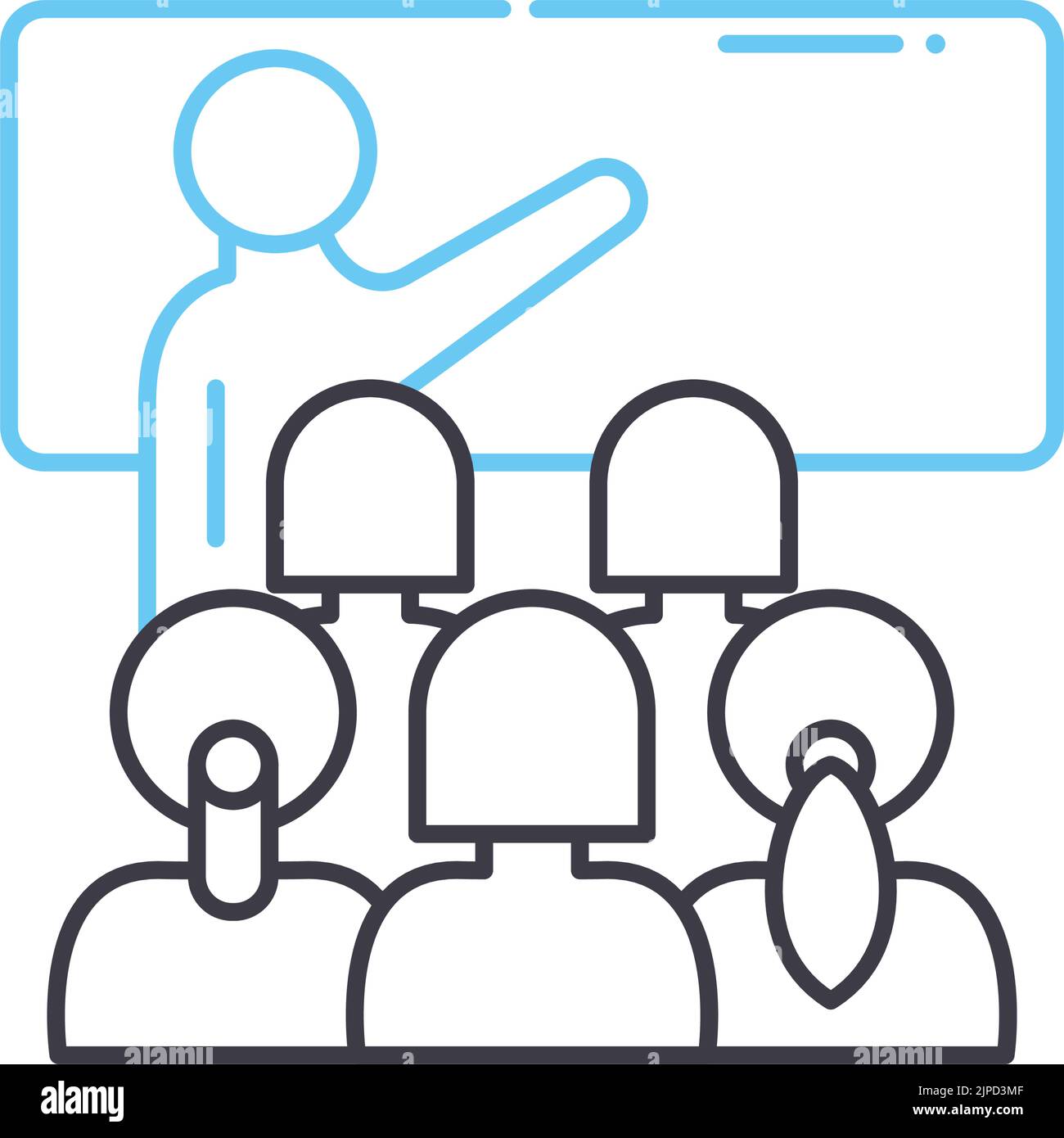 lecture line icon, outline symbol, vector illustration, concept sign Stock Vector Image & Art ...