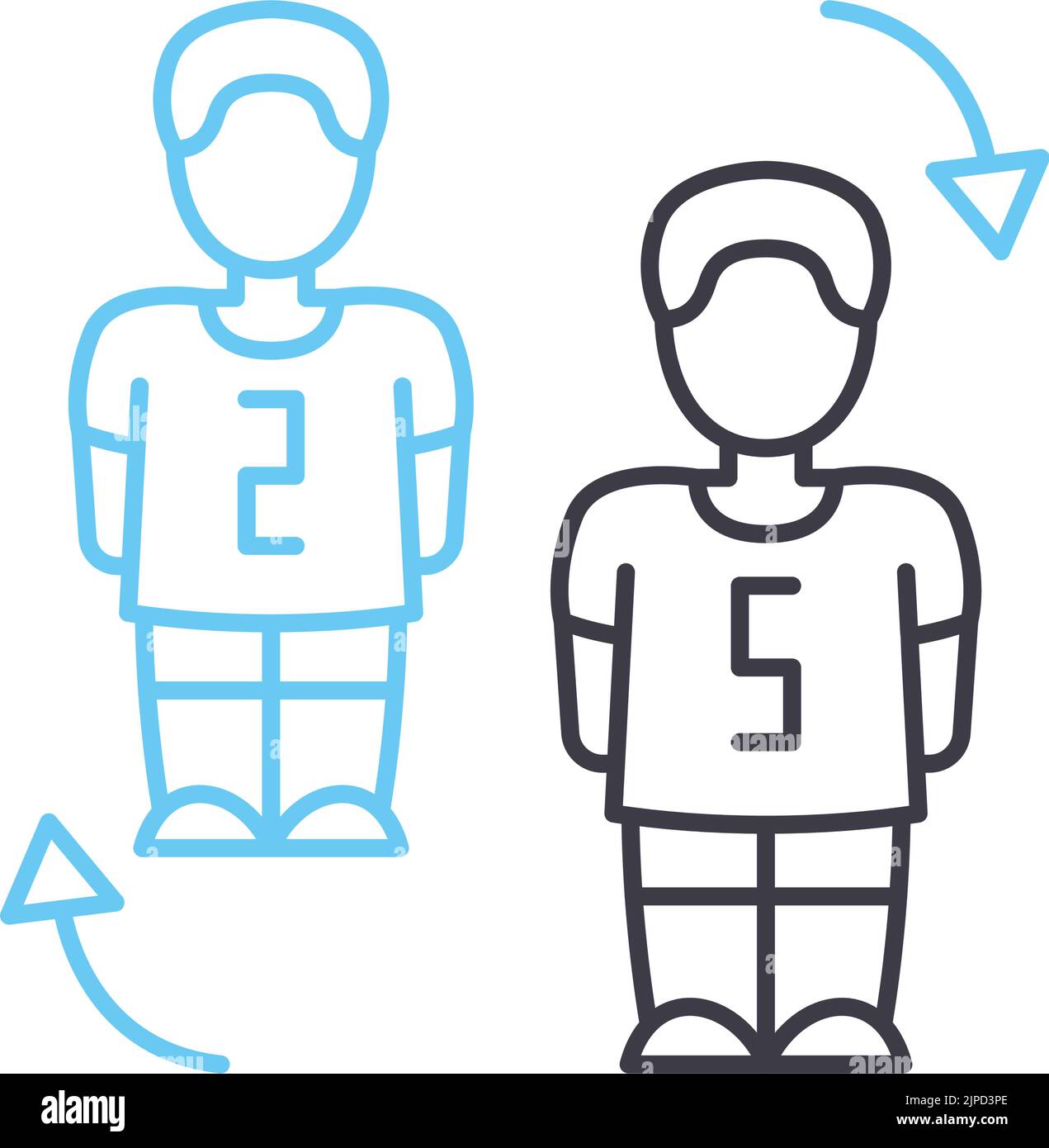 football change line icon, outline symbol, vector illustration, concept ...