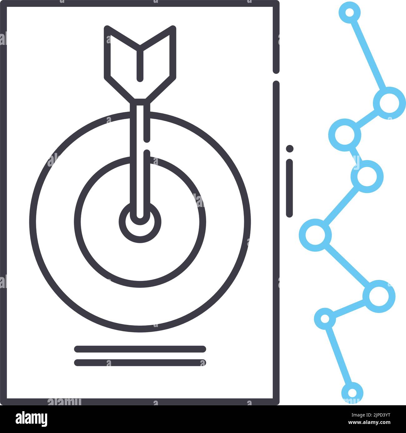 objective line icon, outline symbol, vector illustration, concept sign ... objective line icon, outline symbol, vector illustration, concept sign ...