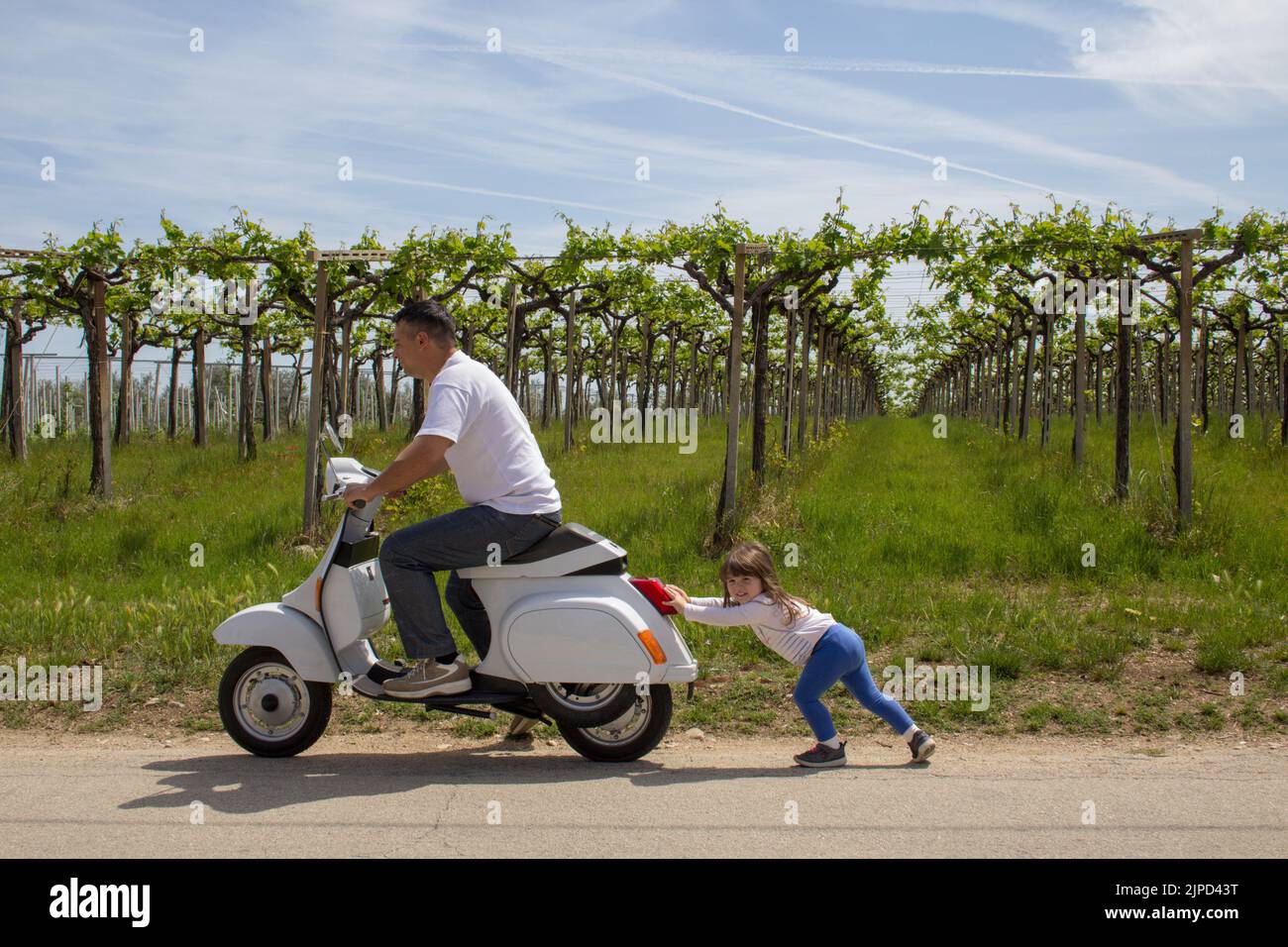 Pushing motorcycle hi-res stock photography and images - Alamy