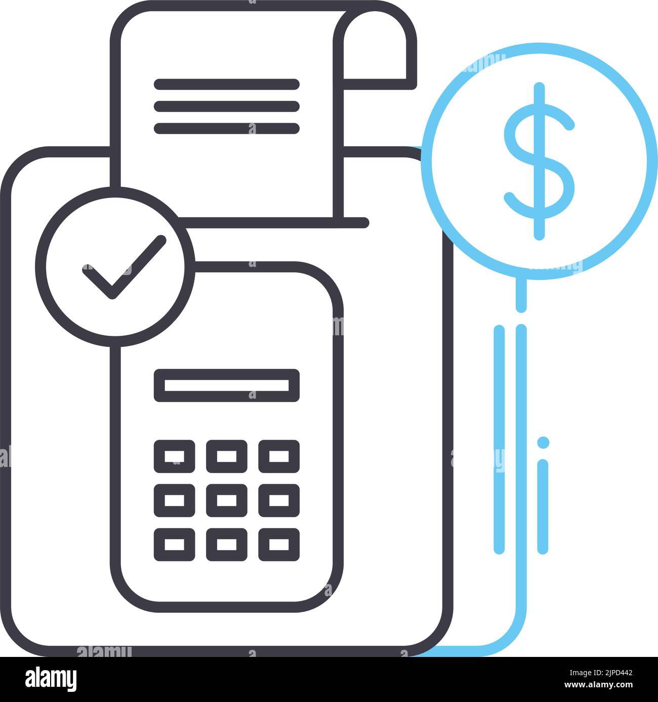 payment account line icon, outline symbol, vector illustration, concept ...