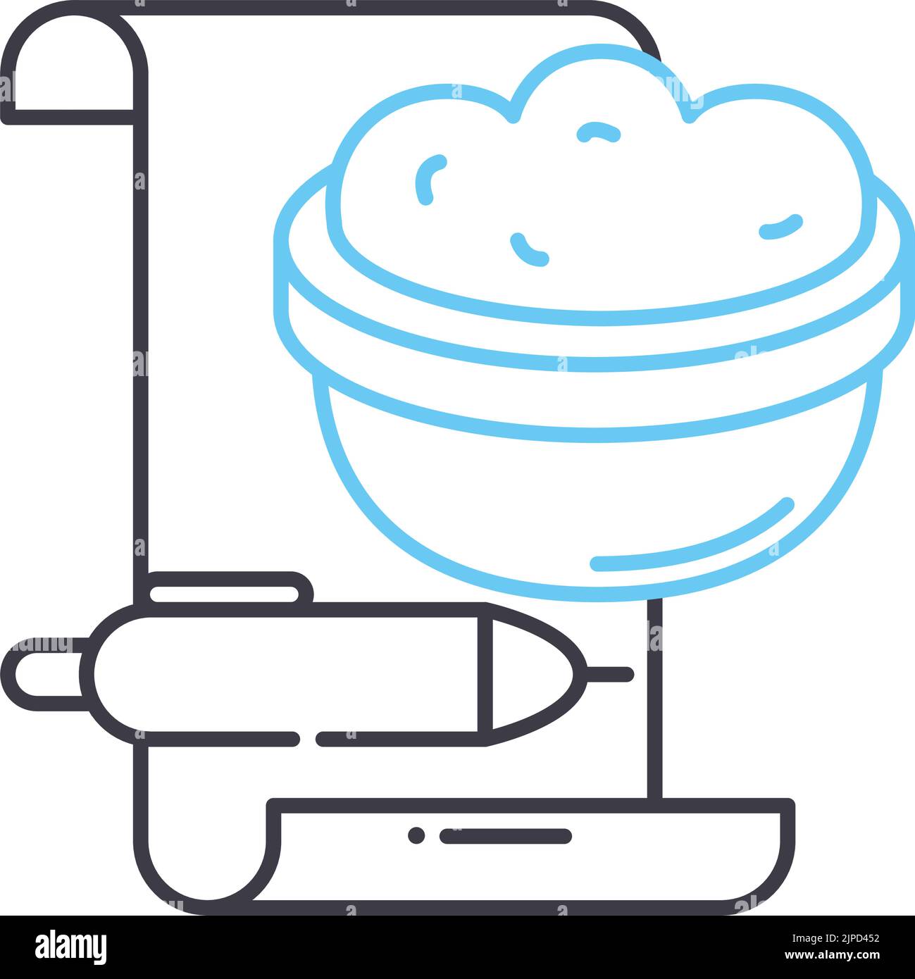 food recipe line icon, outline symbol, vector illustration, concept ...