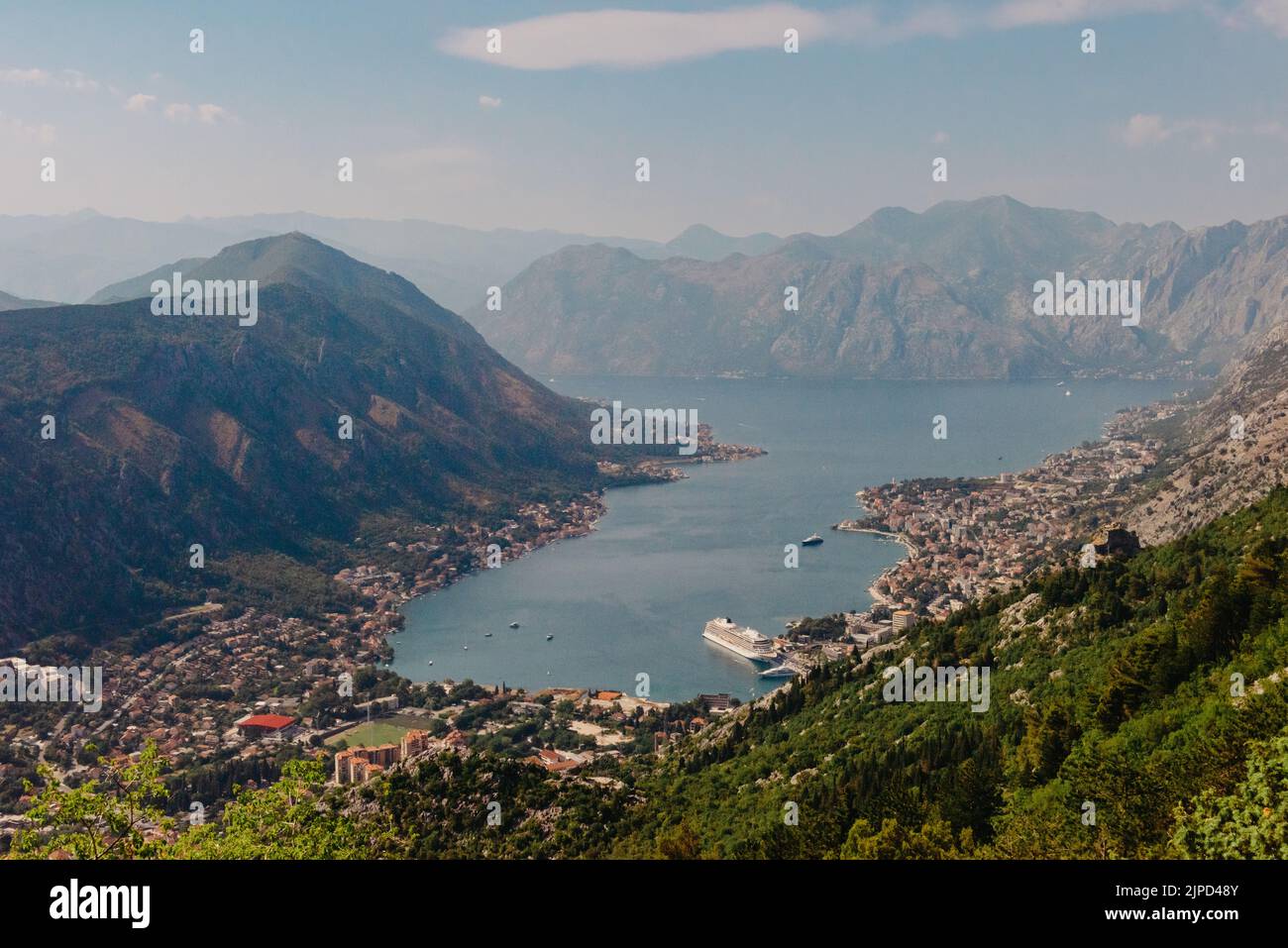 Kotor Bay - Montenegro - nature and architecture background. Kotor bay ...