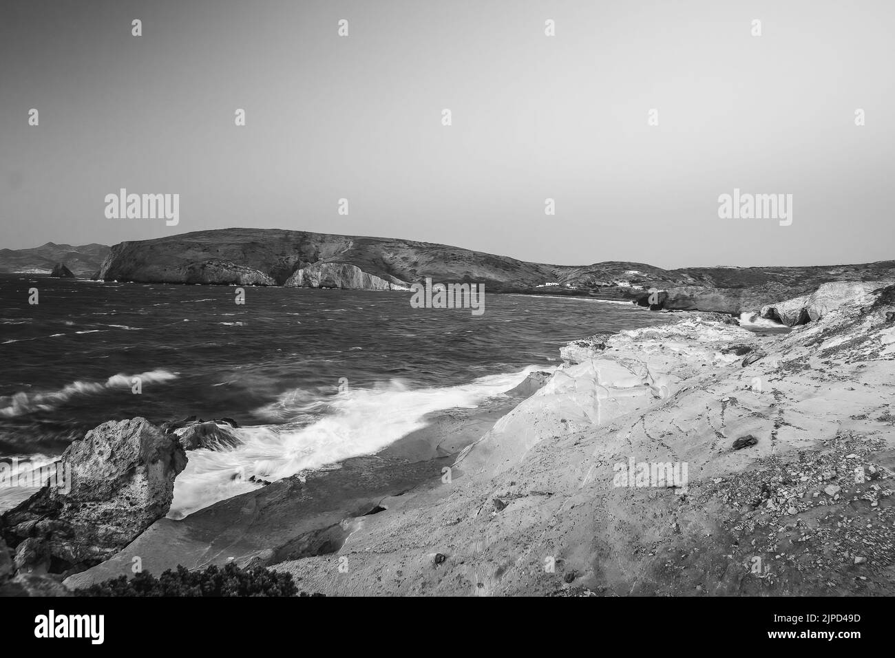 Windy sunset in Milos Island, Cyclades, Greece Stock Photo - Alamy