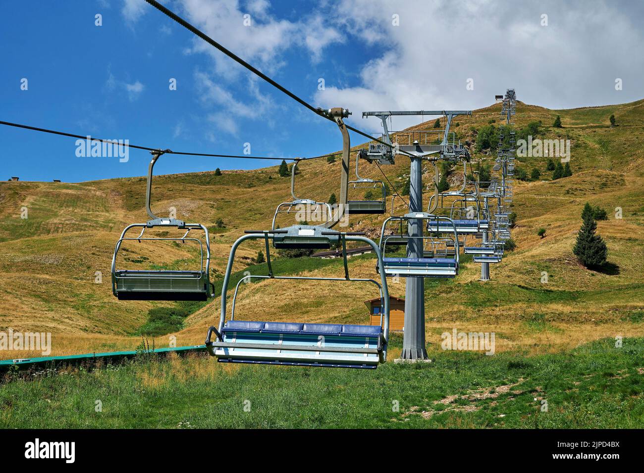 Monte Maniva (Bs), Italy, the ski lifts in August Stock Photo - Alamy