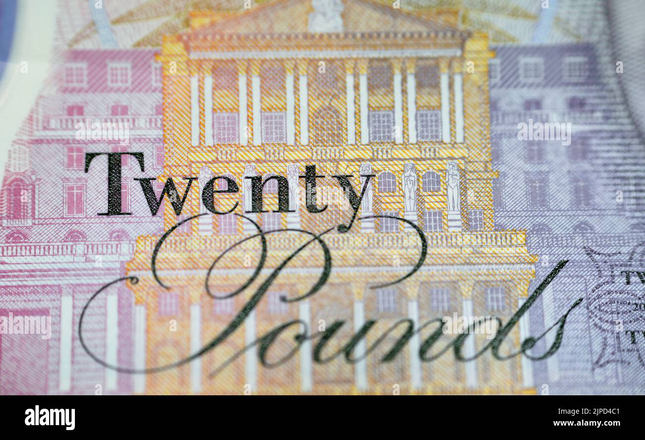 British 20 pound banknote bill hi-res stock photography and images - Alamy