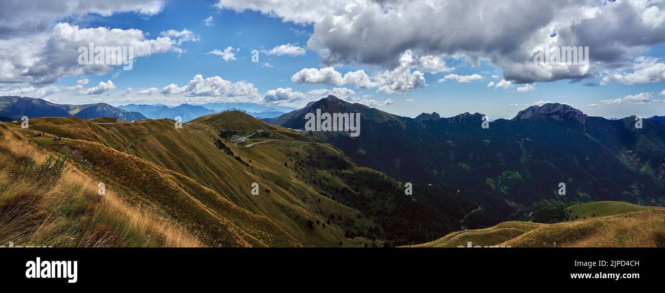 Passo Maniva (Bs), Italy, a landscape of the step of the Maniva Mount ...